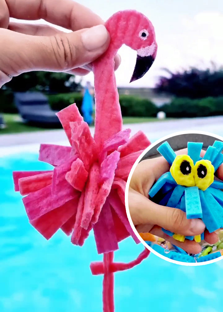 pdf-Vorlage: Wasserbomben Flamingo & Monster – Sammydemmy